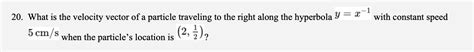 Solved What Is The Velocity Vector Of A Particle Chegg