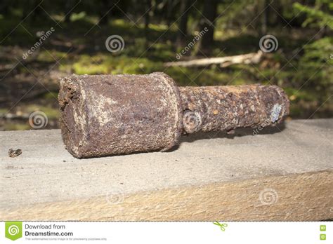 Old Rusty Grenade Stock Image Image Of Rusty Remnant 77862211