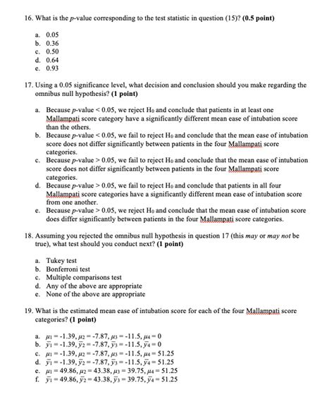 For Questions 6 22 Refer To Sas Output 1 And The