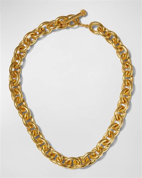 Elizabeth Locke Heavy Oval Link Necklace Neiman Marcus