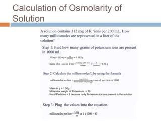 Osmolarity PPTX Chemistry Science