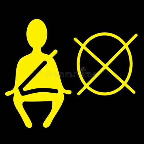 Car Warning Symbol Side Airbag Fault Or Error Indicator Stock Illustration Illustration Of