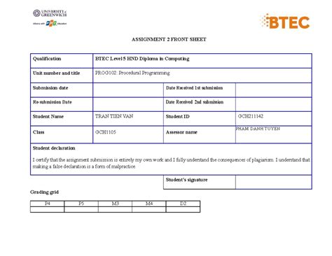 Assignment 22 1 Assignment 22 1docx Assignment 2 Front Sheet