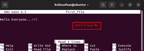 How To Save A File Using Nano Its Linux Foss