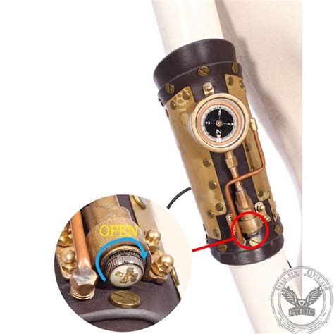 Led Compass Steampunk Arm Bracer Gthic