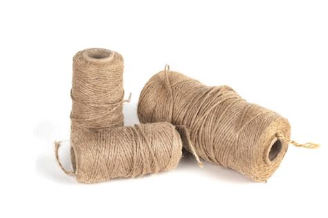 Premium Photo Rolls Of Twine Cord Isolated On White Background