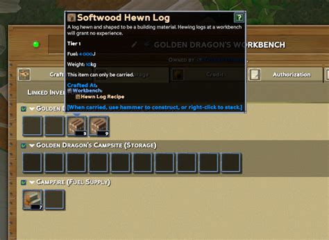 Not Able To Craft Standart Hewn Logs · Issue 13869