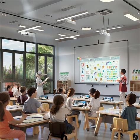 Quotinteractive Smart Classroom With Iot In Educationquot Premium Ai Generated Image