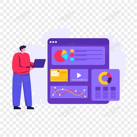 Seo 보고서 평면 그림 벡터 Png 일러스트 무료 다운로드 Lovepik