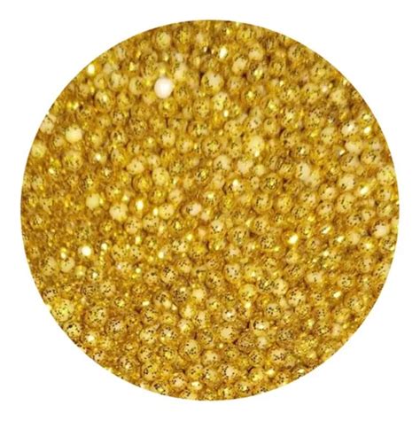 100gr Perla Mini Dorada Diamantada Para Cupcakes Y Pastel Meses Sin