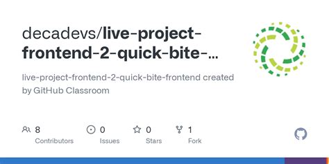 Github Decadevslive Project Frontend 2 Quick Bite Frontend Live Project Frontend 2 Quick