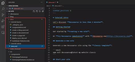 the docs as code approach for creating documentation using the docusaurus static site generator