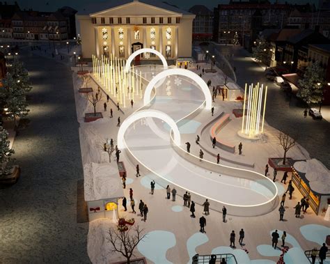 Vilnius Christmas Ice Skating Rink This Year In The Town Hall Square