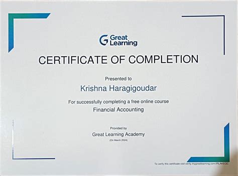 Hlo I Have Successfully Completed The Financial Accounting Course
