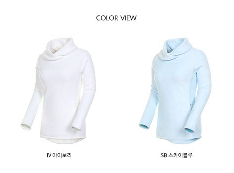 포스티 여성 골프 솔리드 반폴라 에코퍼 긴팔 티셔츠 VLTSJA IV