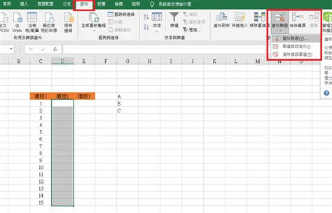 Excel下拉式選單製作及統計數量