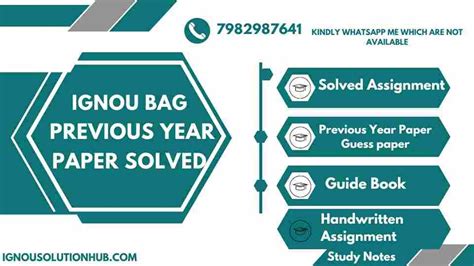 Ignou Bag Previous Year Paper Solved Ignou Solved Assignment
