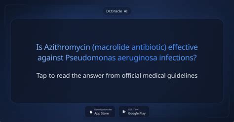 Is Azithromycin Macrolide Antibiotic Effective Against Pseudomonas Aeruginosa Infections