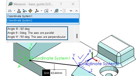 measuring the angular rotation between coordinate systems 2024 solidworks help