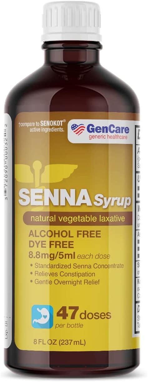 Gencare Senna Laxative Syrup For Constipation Relief With Sennosides 8