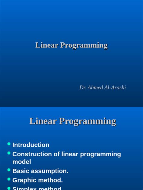 L 3 Linear Programming Pdf Linear Programming Mathematical