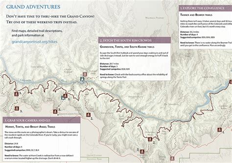 Grand Canyon Backpacking Routes Grand Canyon Trust