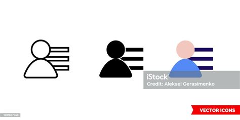 사용자 메뉴 남성 스킨 아이콘 3 가지 유형 색상 흑백 윤곽선 격리된 벡터 기호 기호 0명에 대한 스톡 벡터 아트 및 기타 이미지 0명 검은색 그래픽 사용자