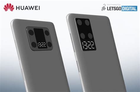 Huawei Patents A Smartphone Design With A Secondary Display Alongside Camera Module Gizmochina