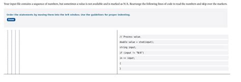 Solved Your Input File Contains A Sequence Of Numbers But