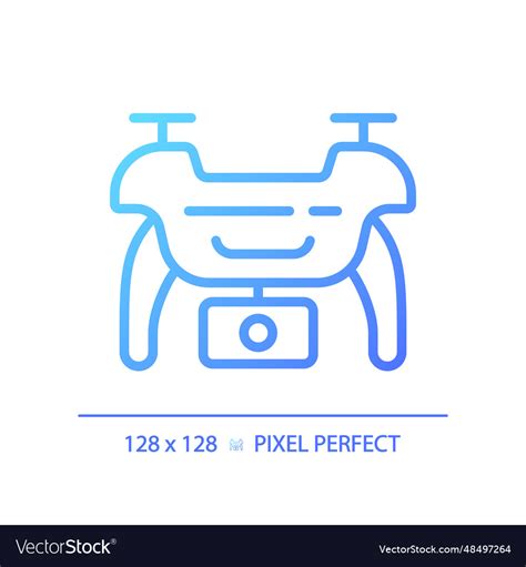 2d Thin Linear Gradient Drone Icon Royalty Free Vector Image