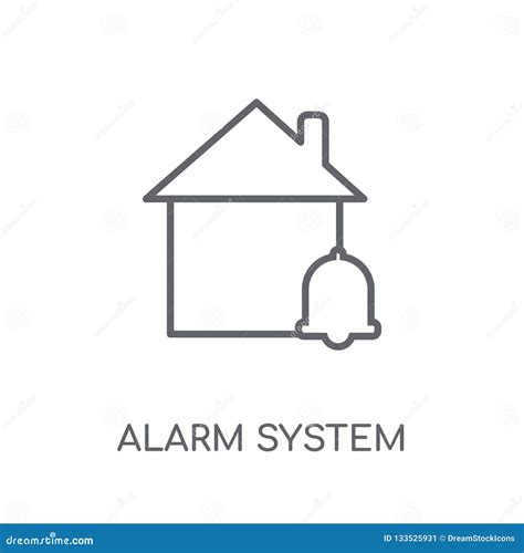 Alarm System Linear Icon Modern Outline Alarm System Logo Conce Stock Vector Illustration Of
