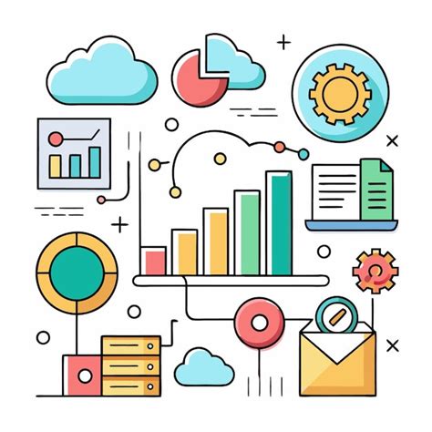 Illustration Of Data Analytics With Cloud Computing Server Documents