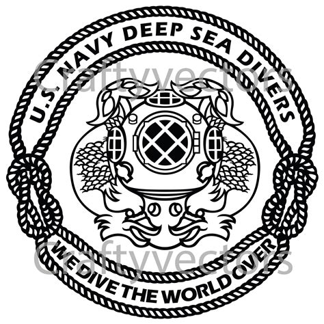 Navy First Class Divers Badge Vector File Crafty Vectors