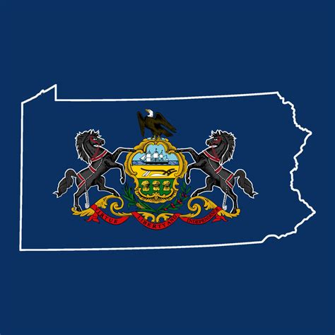 Pennsylvania Outline With Flag Hitch Cover Design Hitch Switch