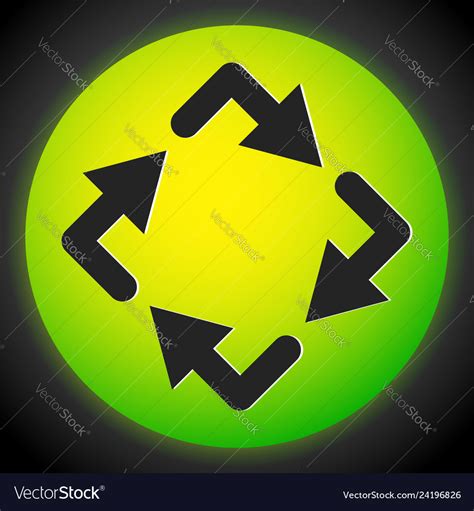 Circular Arrows Icon Rotating Clockwise Royalty Free Vector