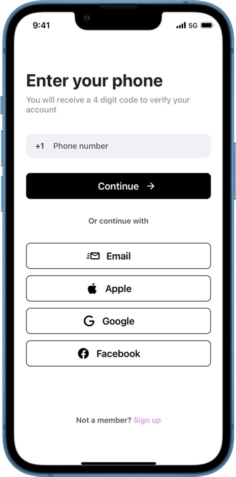 Sign In Forms React Native Components Withframe