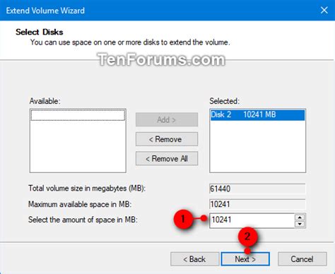 Extend Volume Or Partition In Windows 10 Tutorials