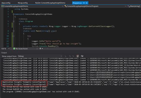 Use Application Insights Logging Adapters With Nlog C Console Application Useful Scripts