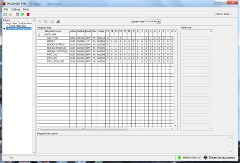 dac8742hevm read write the low level configuration in gui data converters forum data