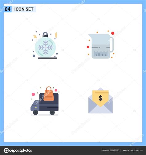 Thematic Vector Flat Icons Editable Symbols Ball Transportation Winter Milk Stock Vector By