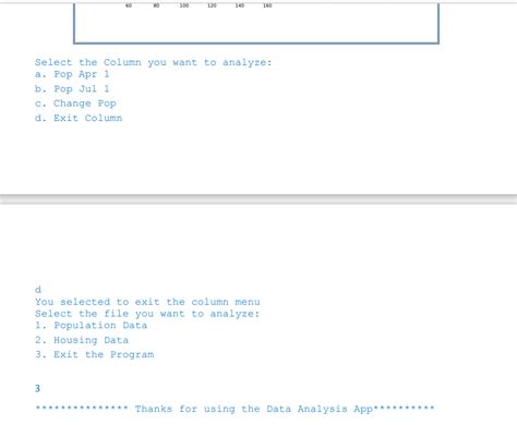 Solved This Allows A User To Load One Of Two Csv Files And