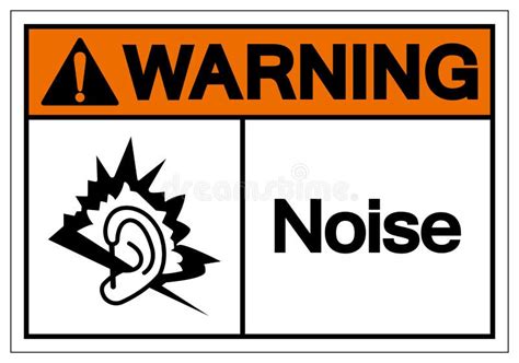 Warning Noise Symbol Sign Vector Illustration Isolate On White Background Label Eps Stock