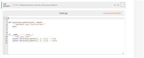 Solved Breakout Room Activity Recursive Search Learning Chegg