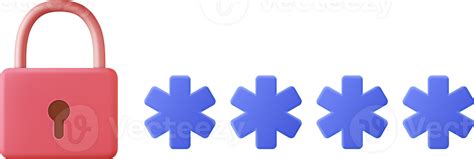 3d Password Protected Icon 38941053 Png