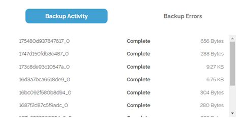 See The Backup Activity And Backup Errors From My Data Portal Data Deposit Box Knowledge Base