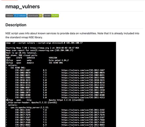 Nmap Script Engine Nmapvulners Davethemaker