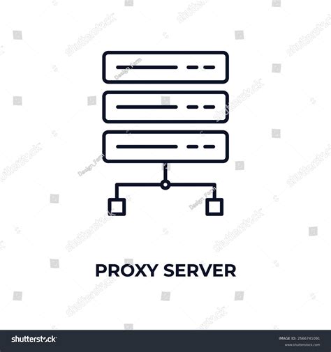 Proxy Server Outline Icon Linear Vector Stock Vector Royalty Free 2566741091 Shutterstock