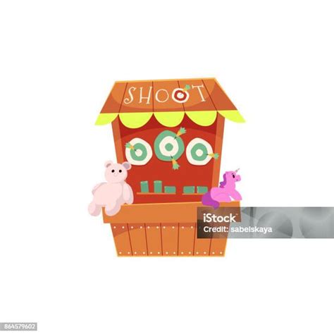 놀이 공원에 만화 카니발 게임 부스 Carnival에 대한 스톡 벡터 아트 및 기타 이미지 Carnival 여가활동 게임 놀이 공원 Istock