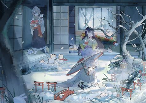 早寝する on Twitter RT sumi shima 卯の年明けましておめでとうございます 桜魔の土産 描いた晴