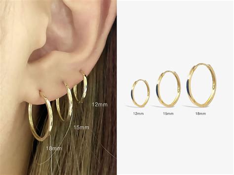 Gold Hoop Earrings Sizes At Helene Winkleman Blog